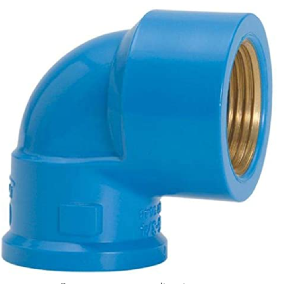 Joelho 90° Soldável Bucha de Latão 25x1/2'' Azul