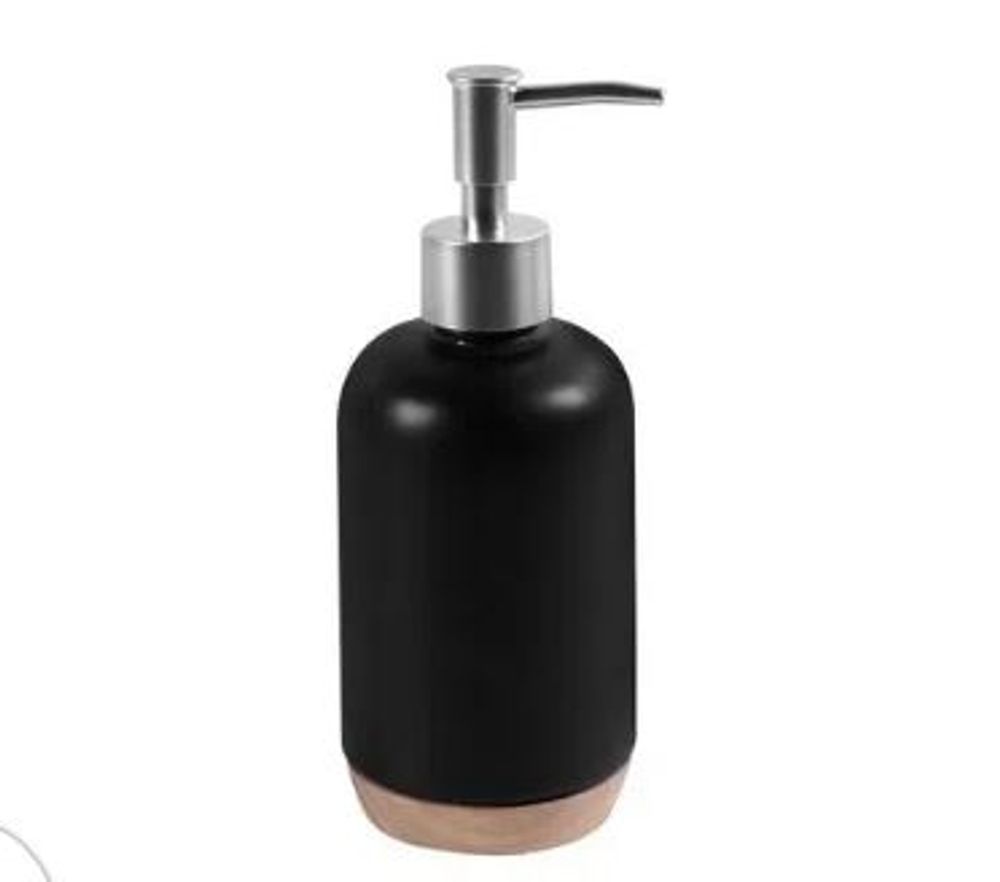 porta sabonete liquido ceramica preta