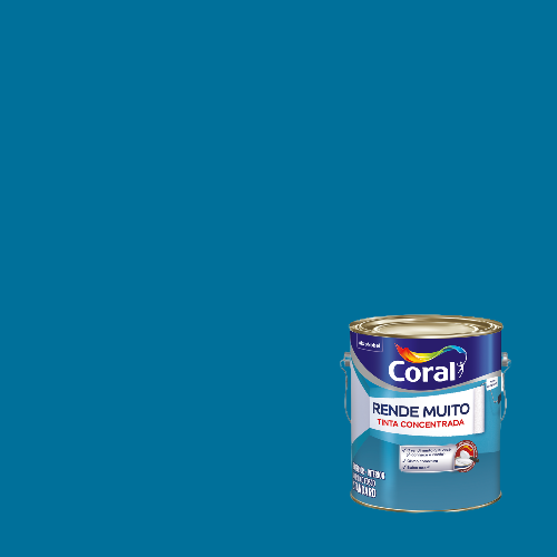 Tinta Acrílica Fosca Rende Muito - Azul Profundo - 3,2 L