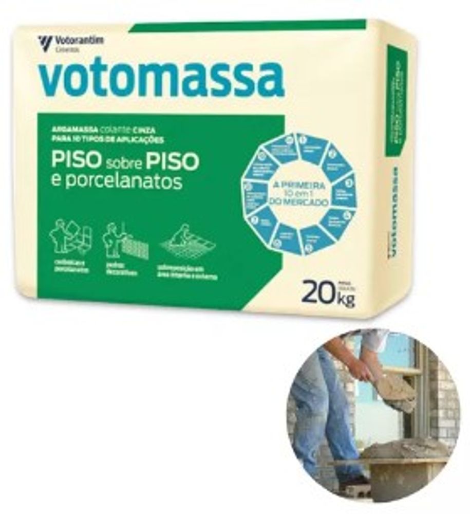 Argamassa 20KG Piso/Sobre Piso Externo/Interno