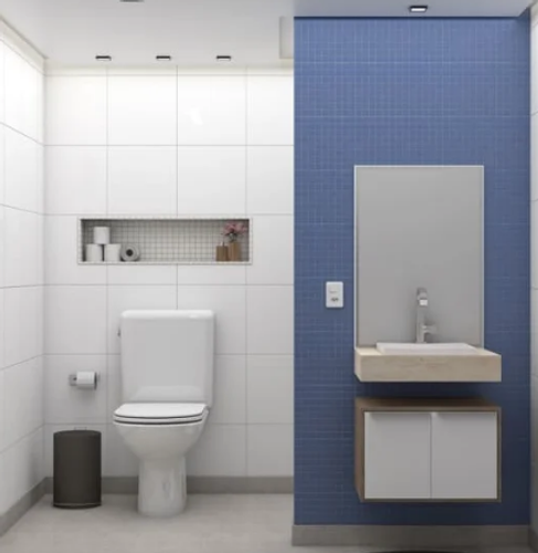 Bancada P/ Banheiro em Porcelanato Polido Lavatório em Mármore ...