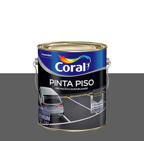 Tinta Pinta Piso 3,6 Litros Cinza Escuro - Coral