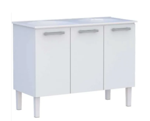 Gabinete Aço C/Tanque 114X50 Venus Branco Cozimax