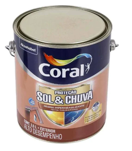 Resina Impermeabilizante Brilhante Sol & Chuva Coral Oxide Red