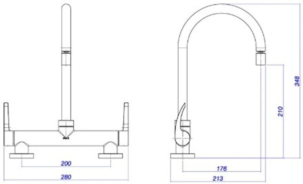 Misturador de Mesa para Cozinha Fast Cromado