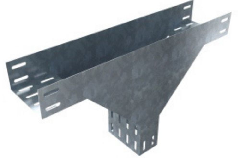 Te Vertical Descida para eletrocalha 100 X 50 MM Perfurado