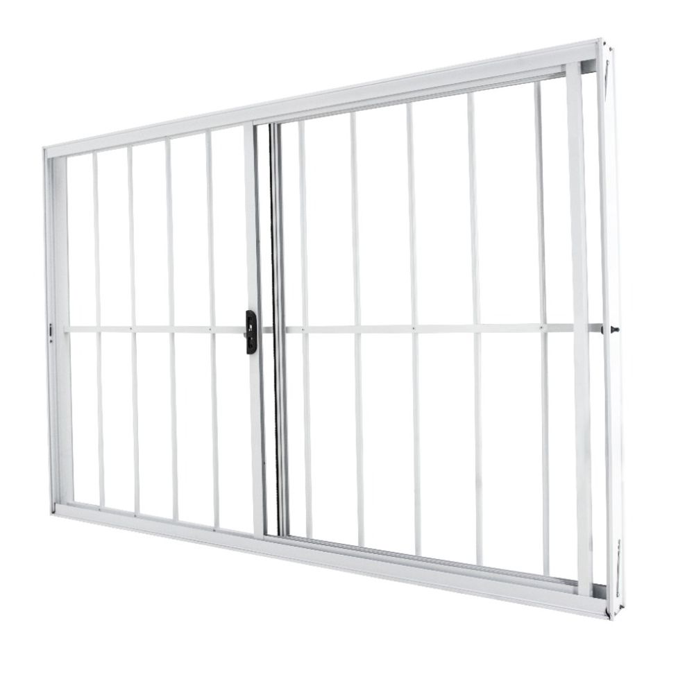 Janela de Correr Classic 2 Folhas 1 Móvel 150x100 c/ Grade Vidro Liso ...
