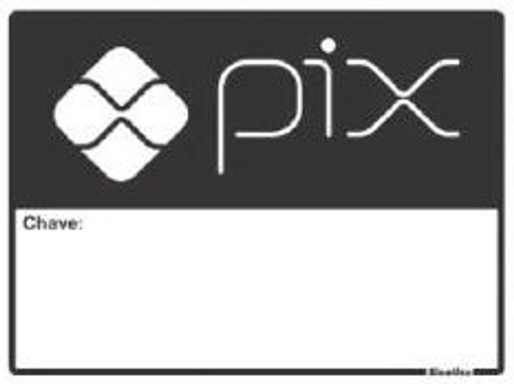 Placa de Sinalização 15x20 Chave Pix