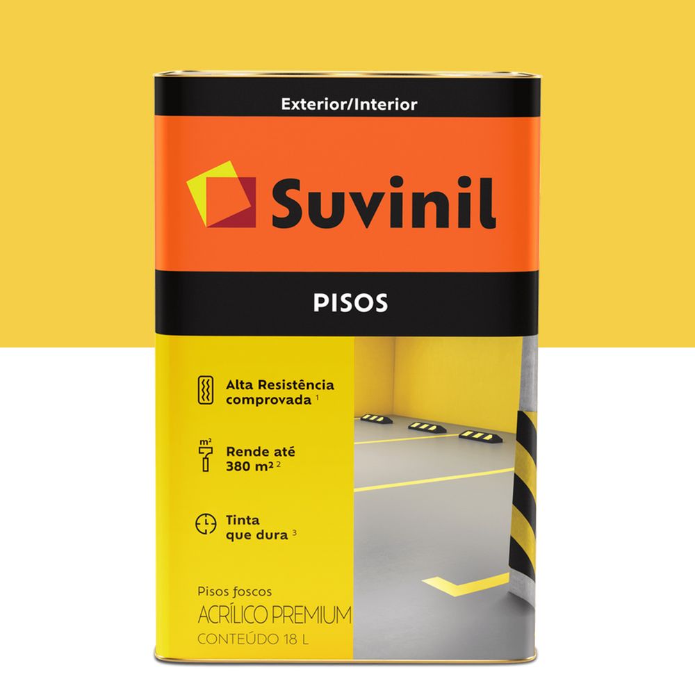 Tinta Fosco para Piso 18 Litros Amarelo Demarcação