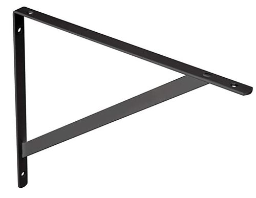 Suporte Preto 25cm para Prateleira Mão Francesa