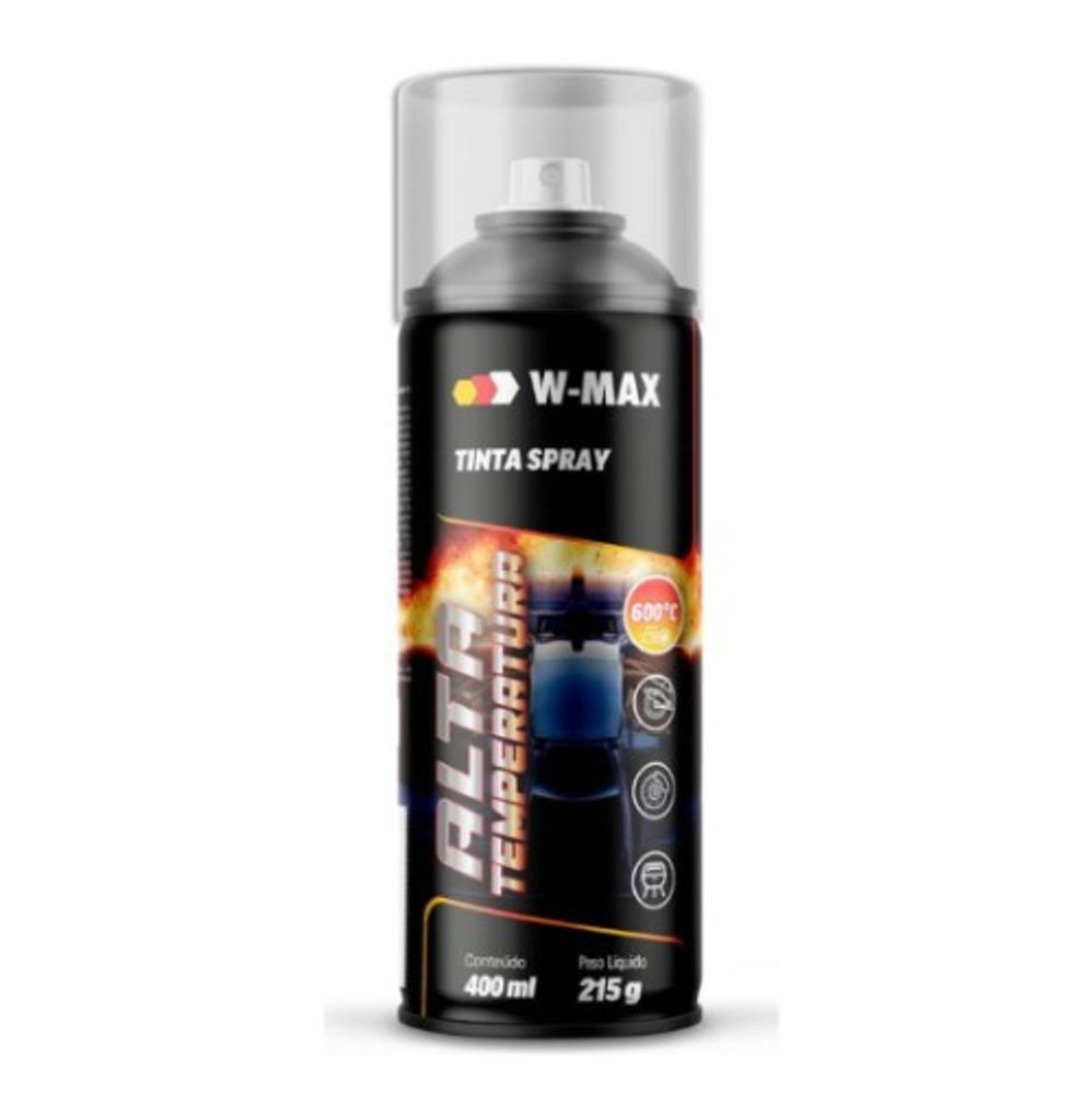 Tinta Spray para Alta Temperatura Aluminio 400ml Wurth