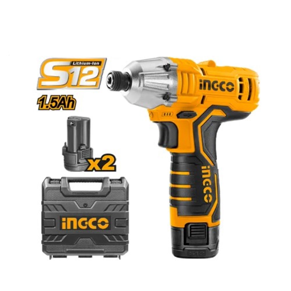Parafusadeira De Impacto 1/4" 12V INGCO CIRLI1201-9