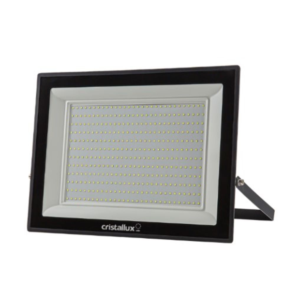 Projetor Refletor Led Preto 500W IP66 6500K Cristallux