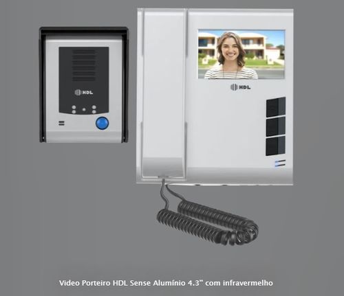 Video Porteiro HDL Sense Alumínio Display 4.3'' Resolução 16:9
