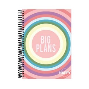 Caderno Espiral C/D Universitário 15 Matérias Happy 240F - Baag - Capas ...