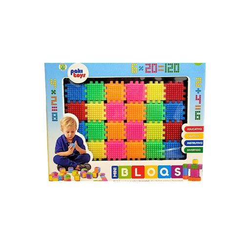Brinquedo Mini Bloqs 120 Peças - Pakitoys
