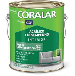 Tinta Coral Acrílico Fosco Coralar+ Desempenho Concreto 3,6L