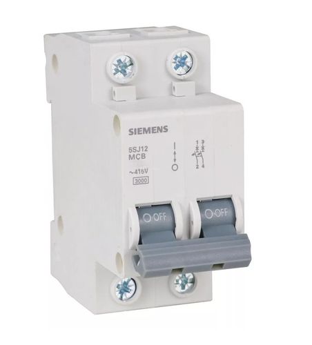 Disjuntor Bipolar 16A Branco Din Curva C