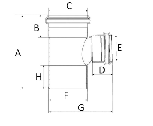 TÊ Esgoto 75mm - Amanco