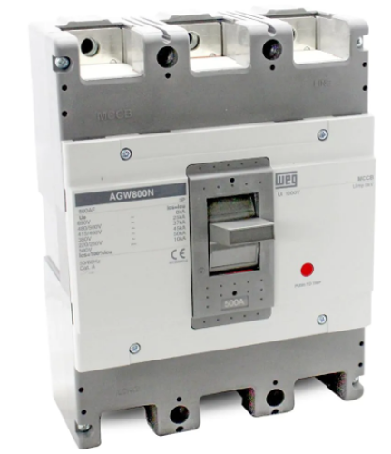 Disjuntor Tripolar Caixa Moldada 500A AGW800N-DX500-3