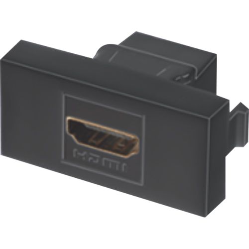 Módulo Conector HDMI Fêmea x Fêmea - Linha Rapid Preta