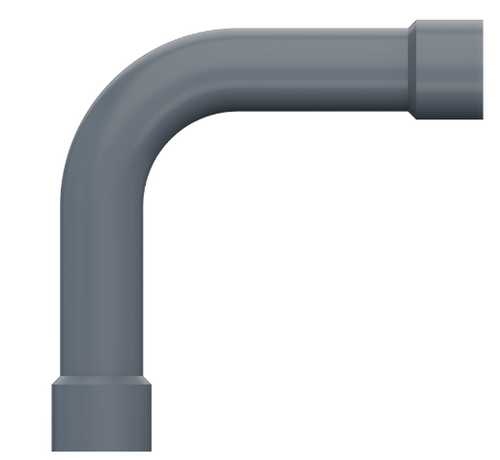 Curva 90° Eletroduto Condulete Top Cinza 1/2''
