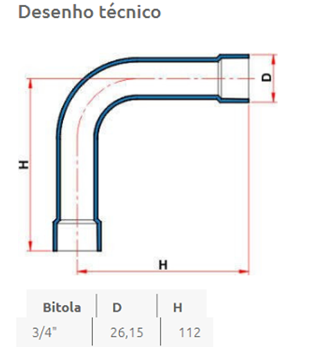 Curva 90° Eletroduto Condulete Top Cinza 3/4''