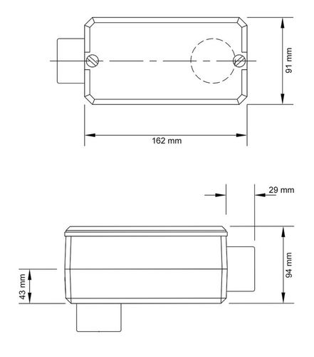 Condulete Fixo 2" Tipo LB Com Tampa e Com Rosca
