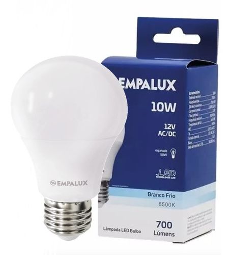 Lâmpada LED Bulbo 10W 6500K 12V