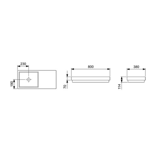 Cuba de Sobrepor Horizon Skyline Roca